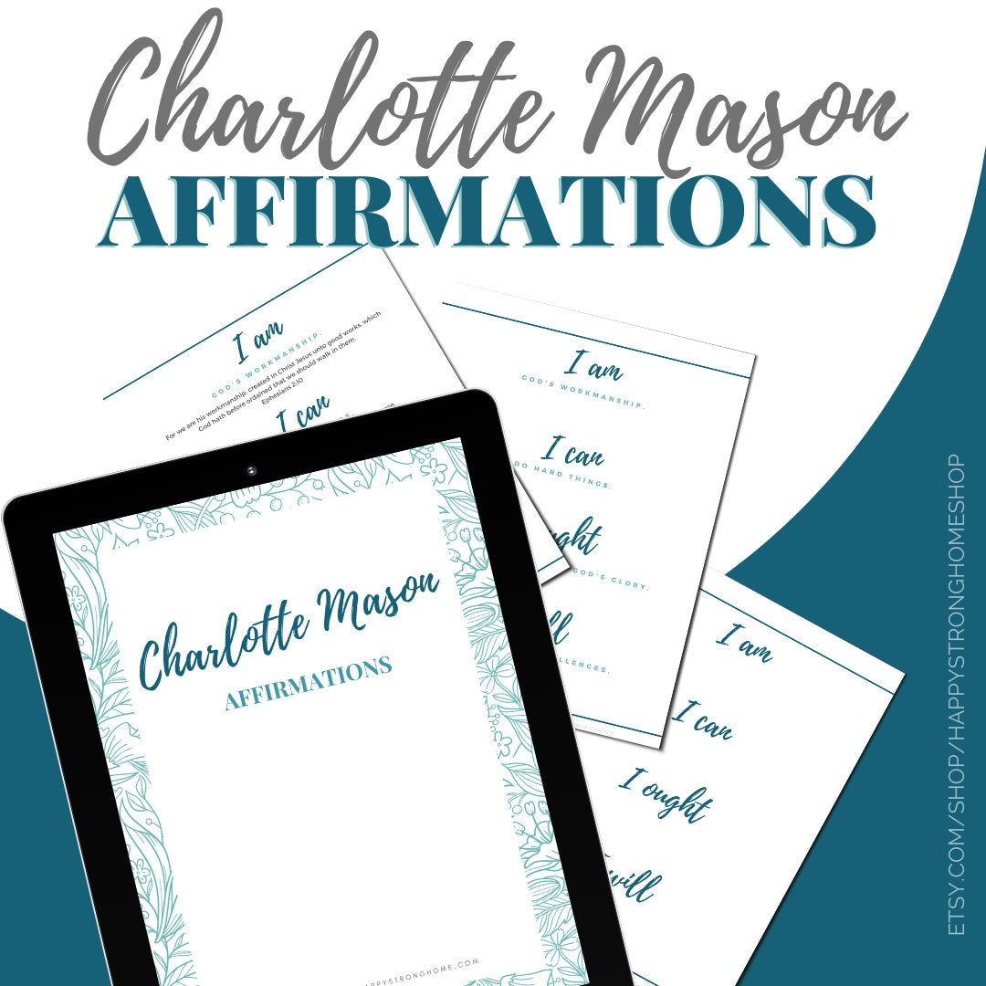 Charlotte Mason Affirmations Pages (morning Time Printable, Homeschool ...
