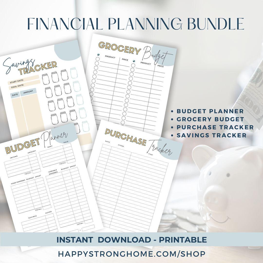 Financial Planning Printable Bundle (family, Homeschool, Classroom) - Etsy