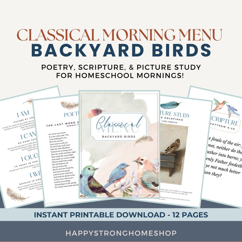 Printable Homeschool Morning Menu - Etsy
