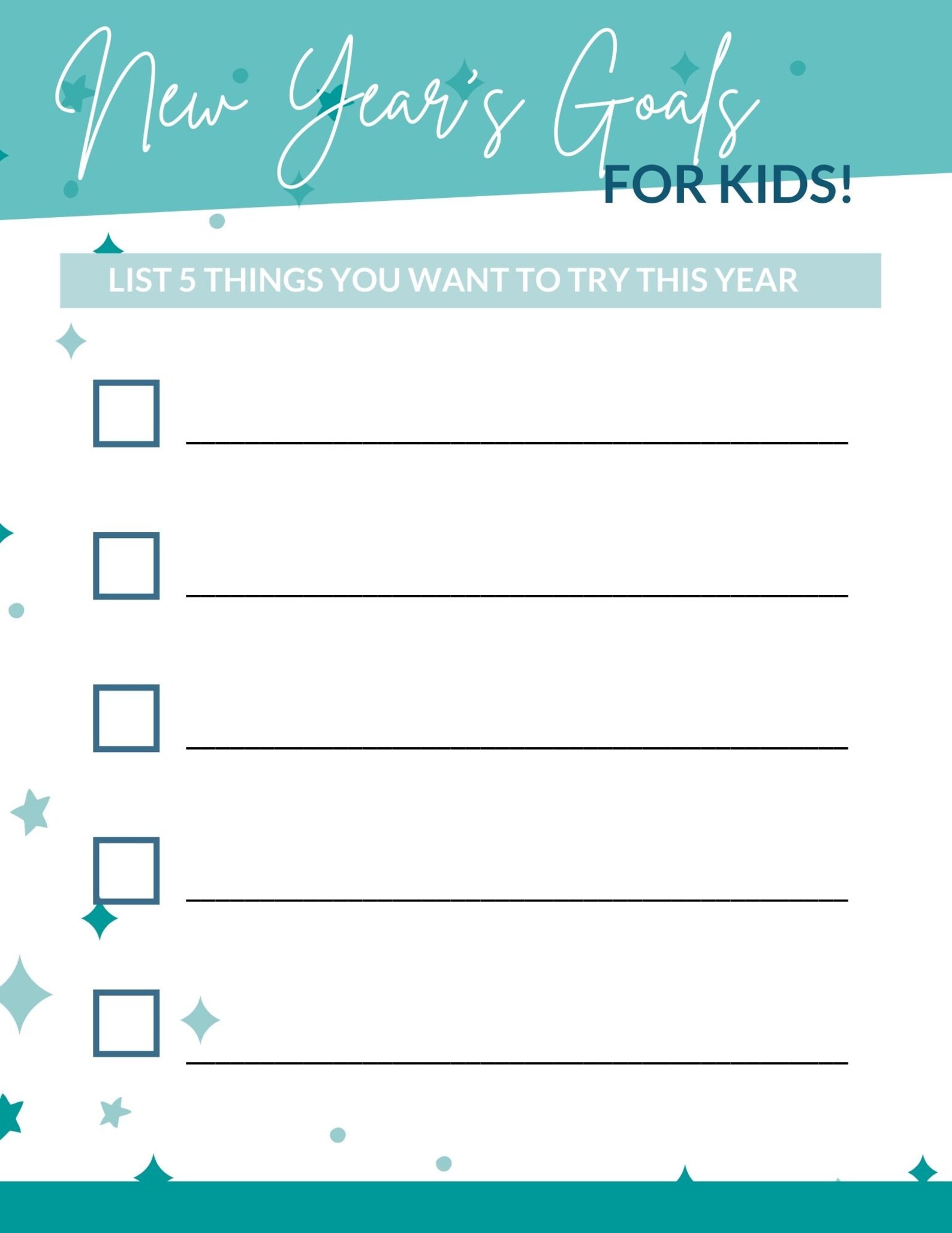 Goal Setting Printable for Kids (new Year’s, Growth Mindset, PDF) - Etsy