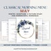 MAY Classical Morning Menu Printable (morning Time | Homeschool ...