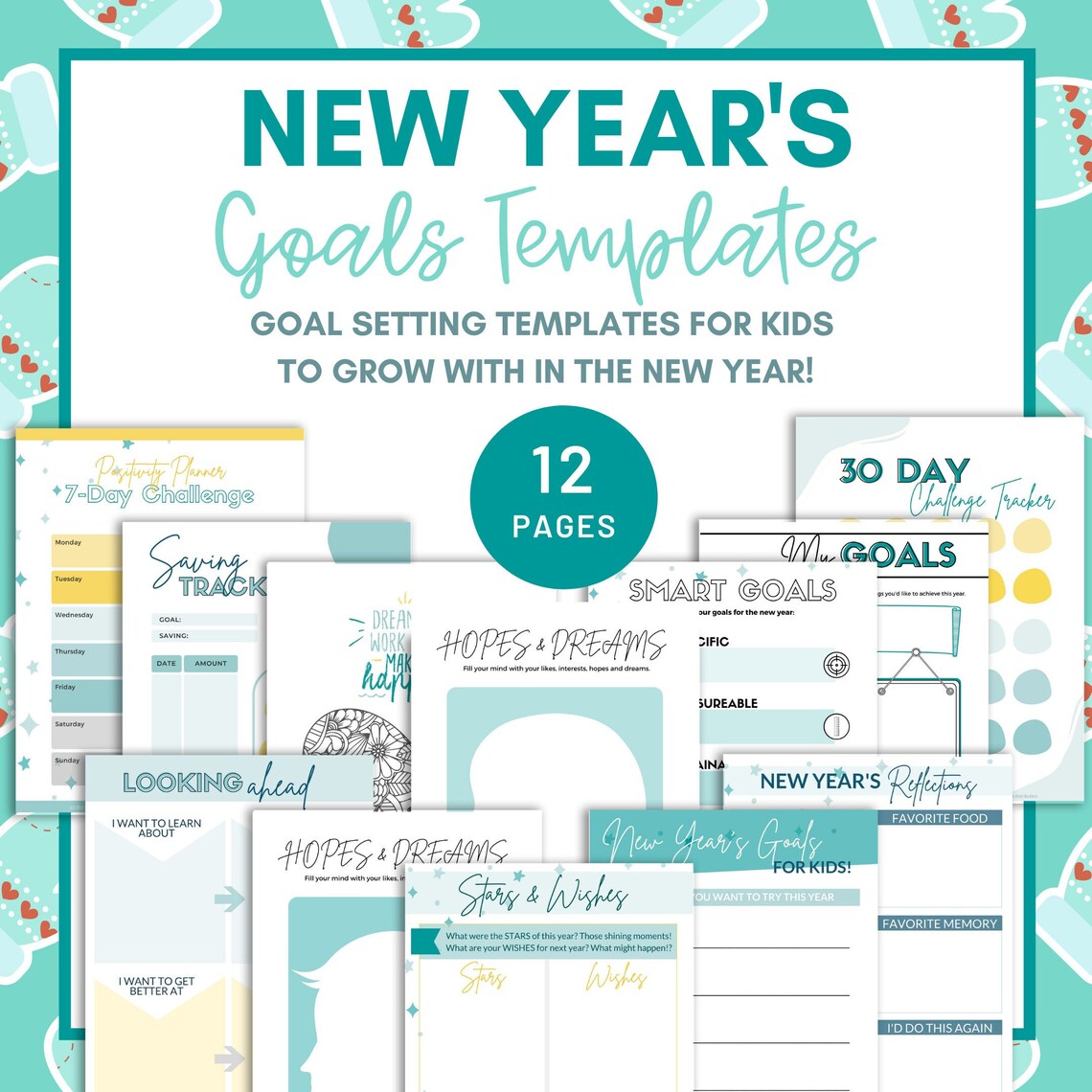 Goal Setting Printable for Kids (new Year’s, Growth Mindset, PDF) - Etsy