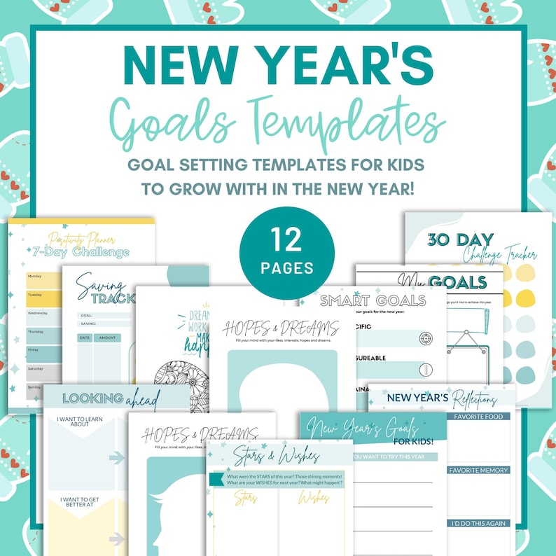 Goal Setting Printable for Kids (new Year’s, Growth Mindset, PDF) - Etsy