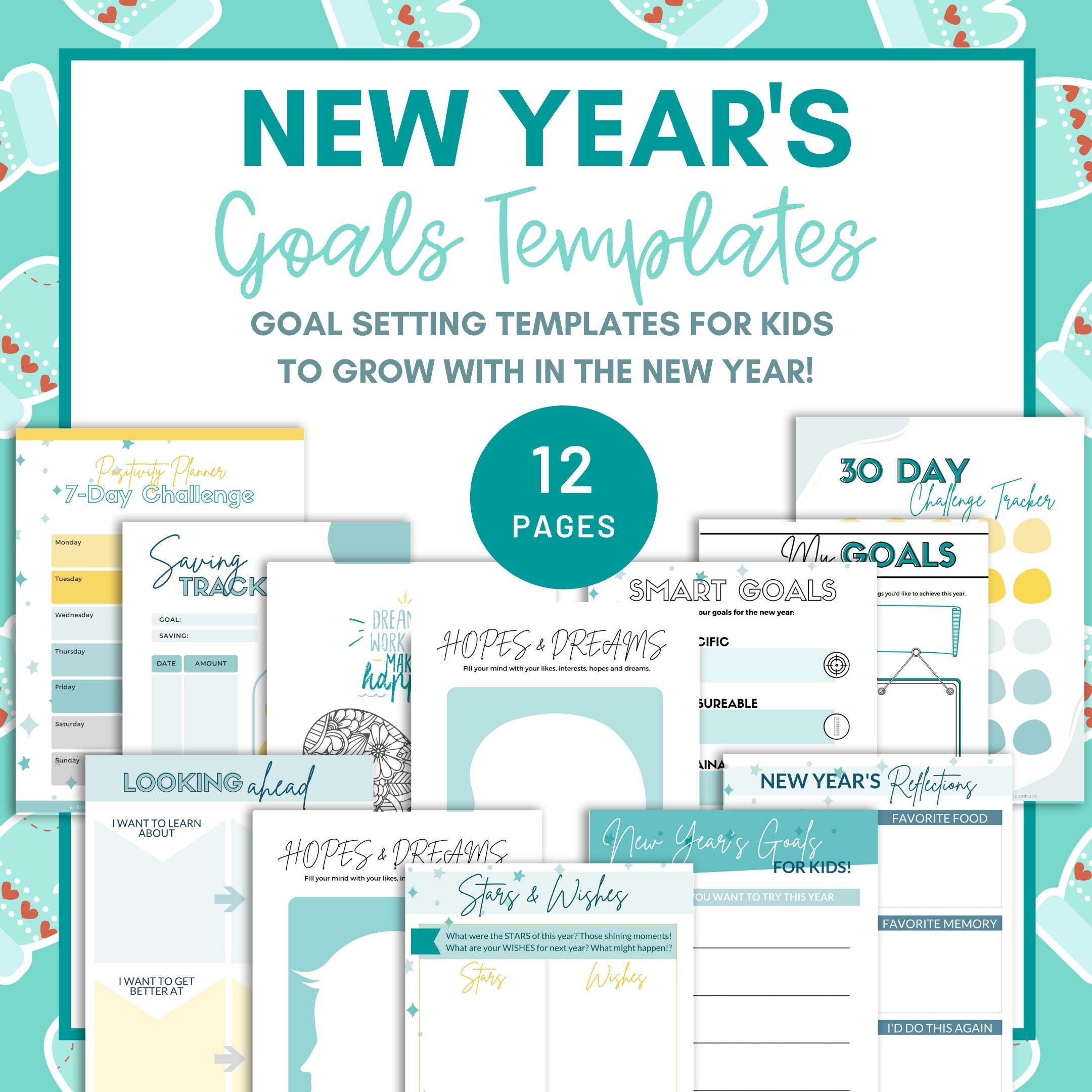 Goal Setting Printable for Kids (new Year’s, Growth Mindset, PDF) - Etsy