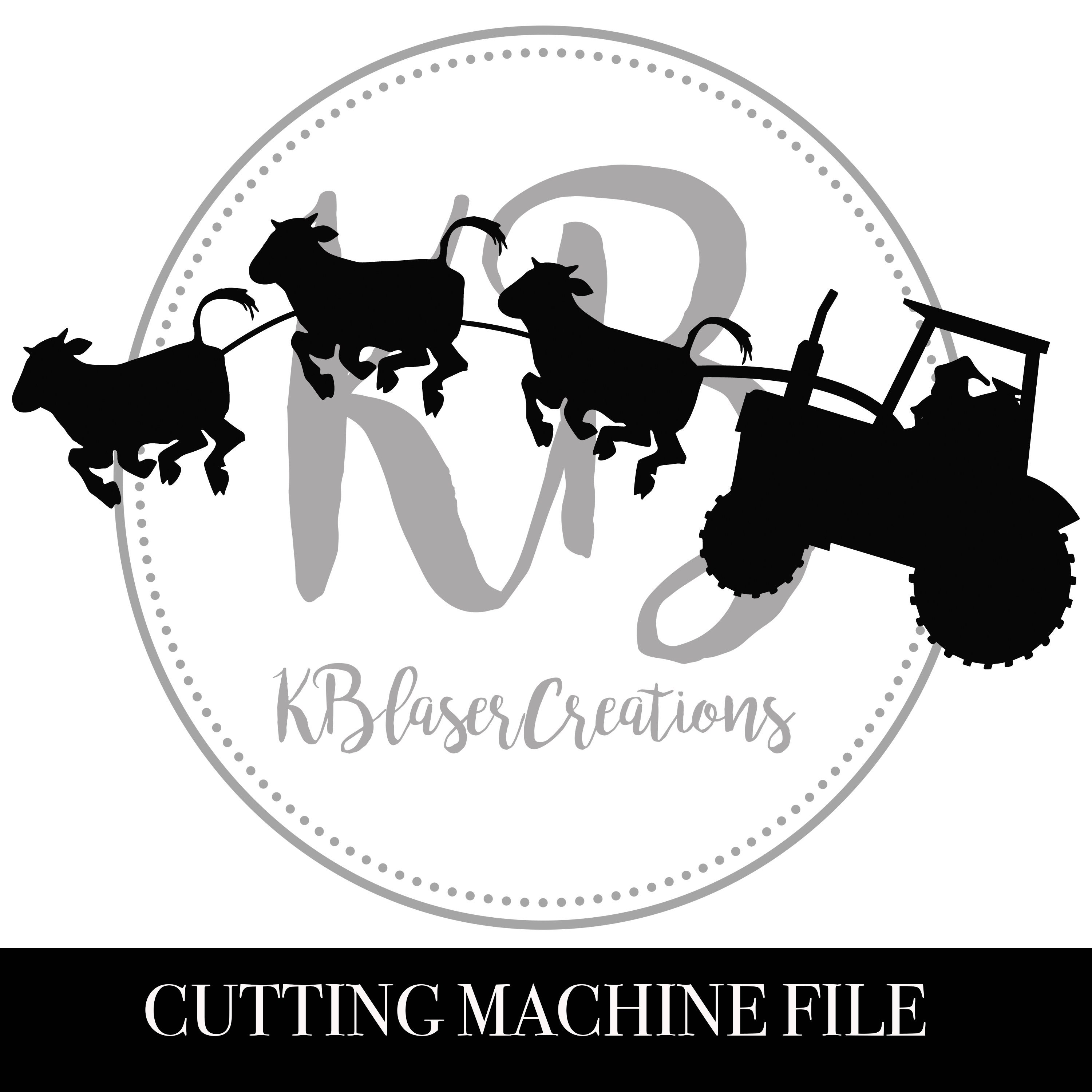 Santa on Tractor and Cows SVG, Tractor, Farm, Cows, SVG, Digital Cut ...