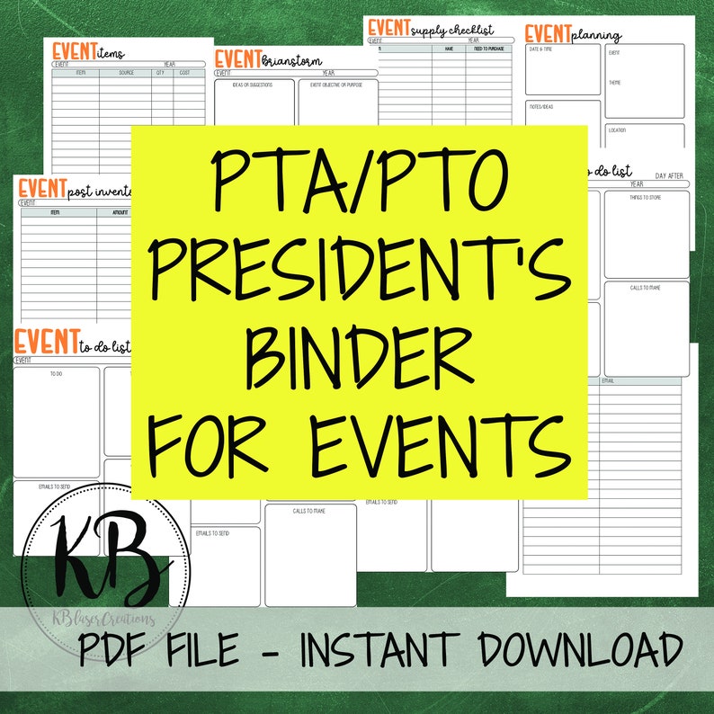 PTA, PTO, Parent in Education Group, Binder, Organization, PTA ...