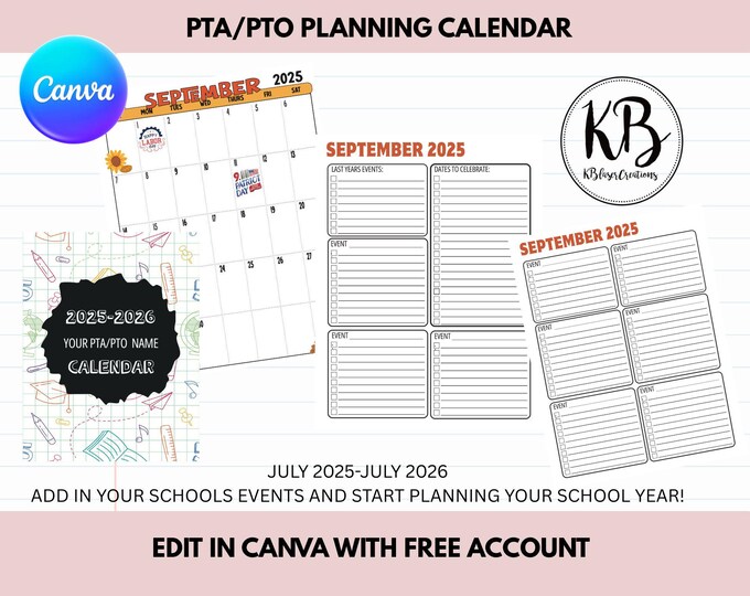 Classroom Parent Planner Printable PTO Room Parent Binder Template PTA ...