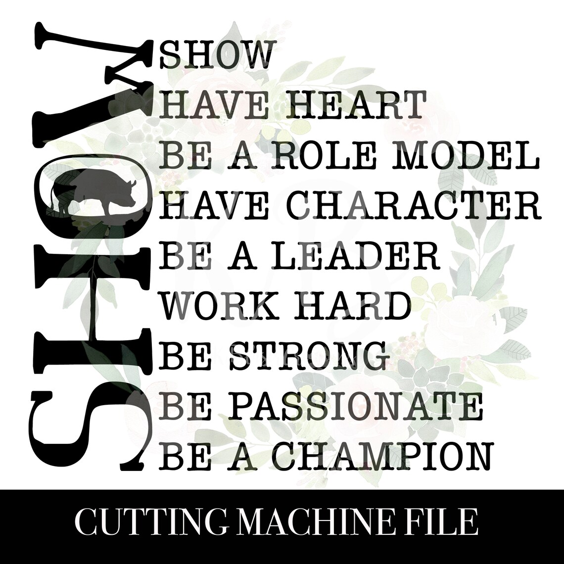 Pig Show, Pig Showmanship, SVG, Digital Cut File, PNG, for Cutting ...