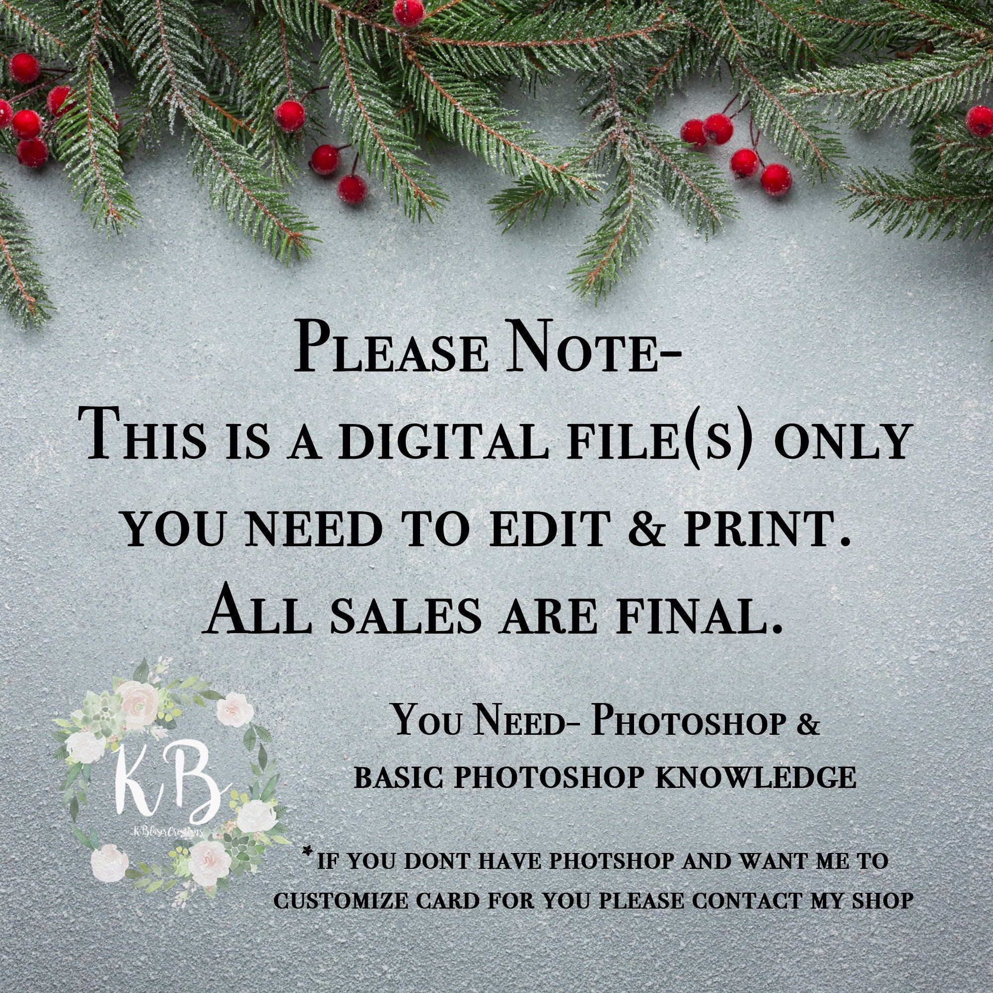 Plaid Merry Christmas Christmas Carddouble Sidedphotoshop ...