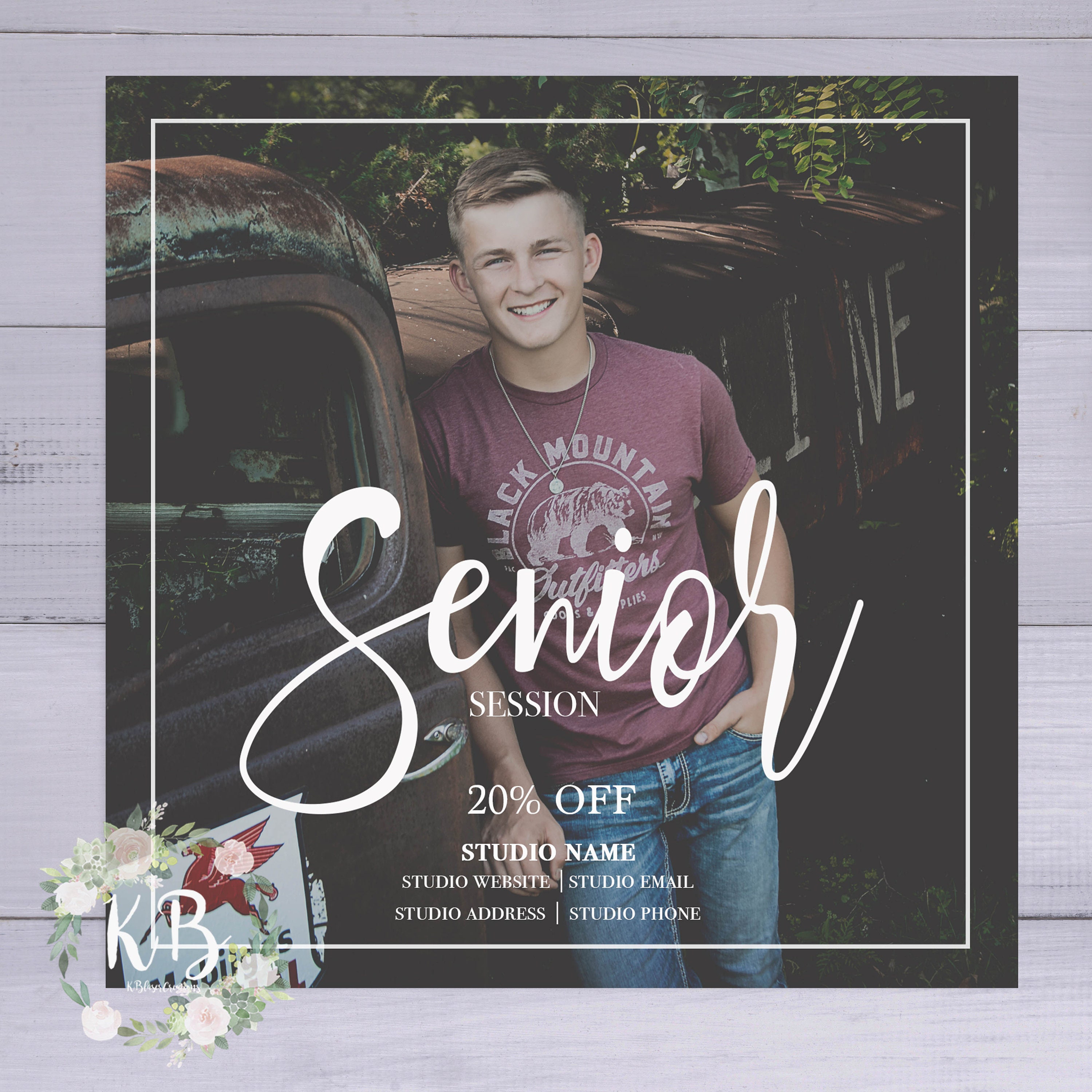 Senior Photography Marketing Template | Photoshop Template PSD ...