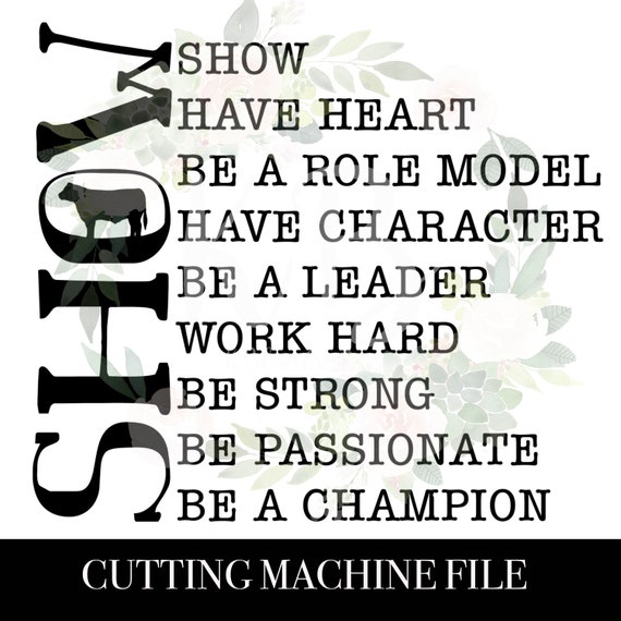 Beef Show Pig Showmanship SVG Digital Cut File PNG for - Etsy UK
