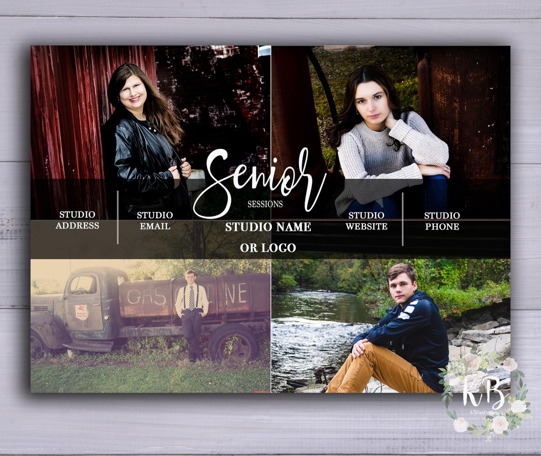 Senior Session Marketing Template | Photoshop Template PSD | INSTANT ...