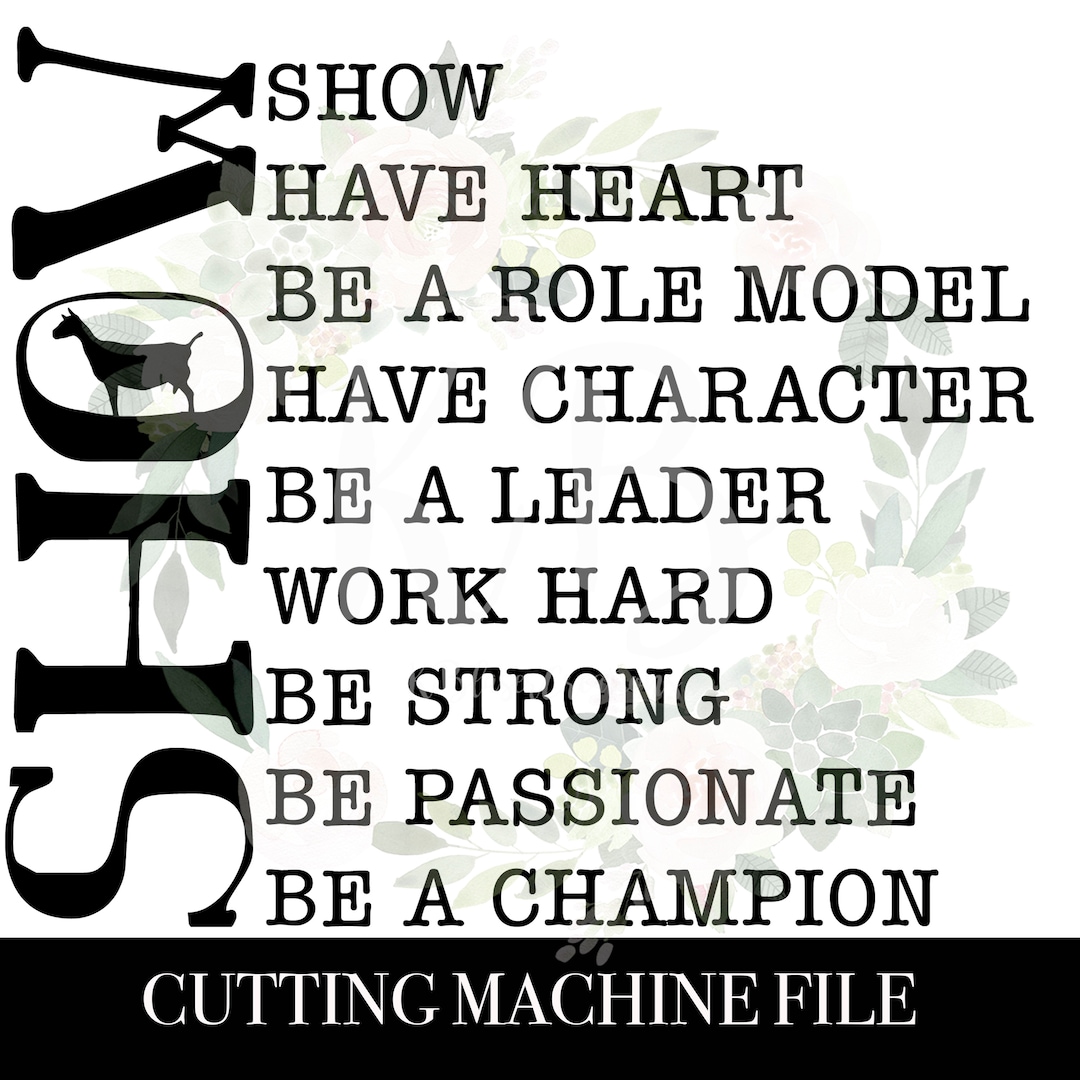 Dairy Goat Show, Pig Showmanship, SVG, Digital Cut File, PNG, for ...
