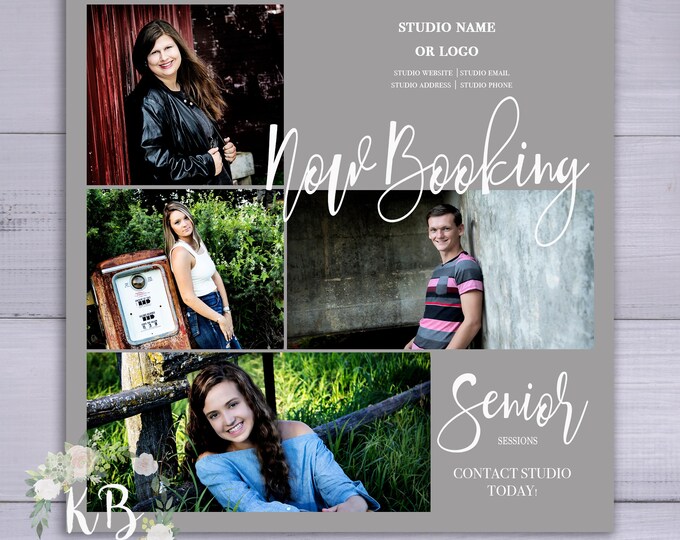 Senior Session Marketing Template | Photoshop Template PSD | INSTANT ...