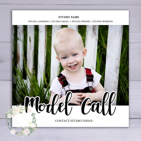 Photography Model Call Template - Etsy