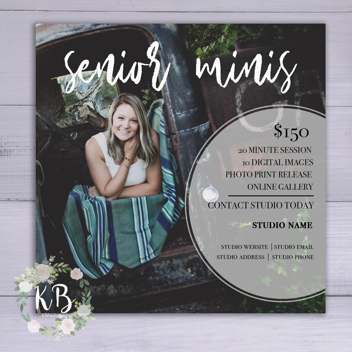 Senior Photography Marketing Template Photoshop Template PSD - Etsy