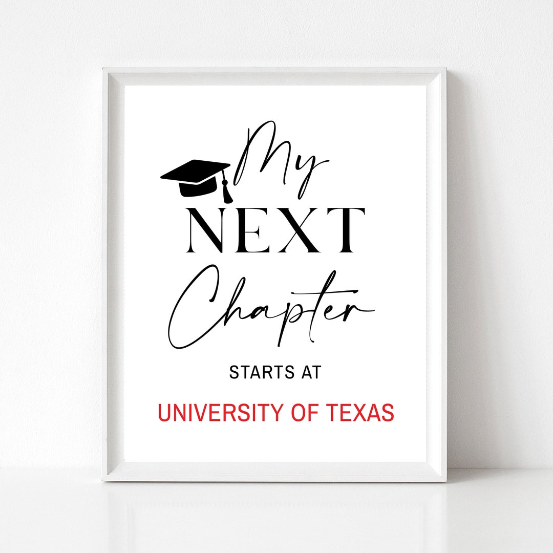 Graduation Printable Sign, EDITABLE Graduation Sign, My Next Chapter ...
