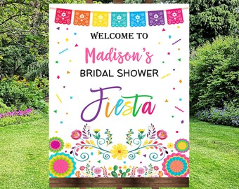 Fiesta Welcome Sign, EDITABLE Mexican Birthday Welcome Sign, Fiesta ...