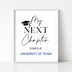 Graduation Printable Sign, EDITABLE Graduation Sign, My Next Chapter ...