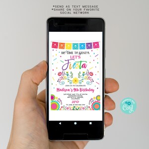 Fiesta Birthday Invitation, EDITABLE Fiesta Birthday Invitation, No ...