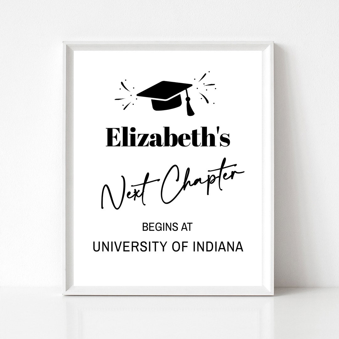 Graduation Printable Sign, EDITABLE Graduation Sign, My Next Chapter ...