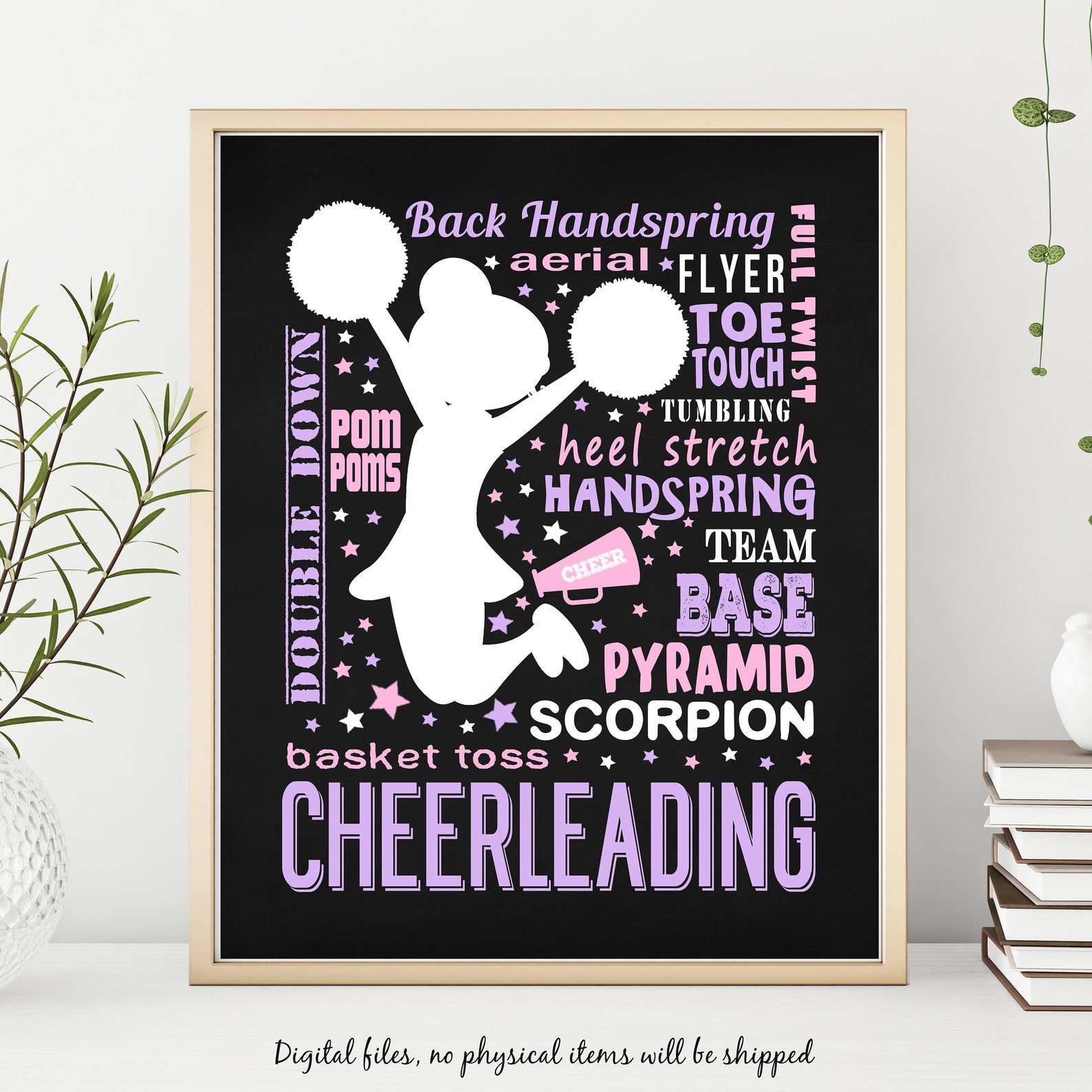 Cheerleader Wall Art Cheerleader Poster Cheerleader Digital | Etsy