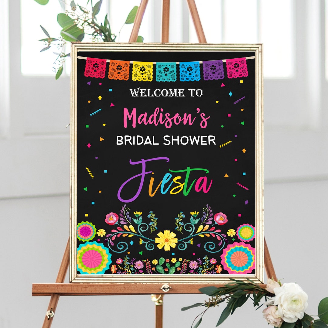 Fiesta Welcome Sign EDITABLE Fiesta Bridal Shower Welcome - Etsy