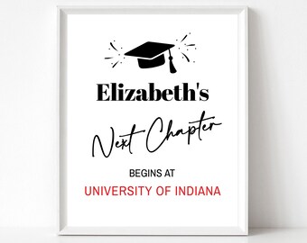 Graduation Printable Sign, EDITABLE Graduation Sign, My Next Chapter ...
