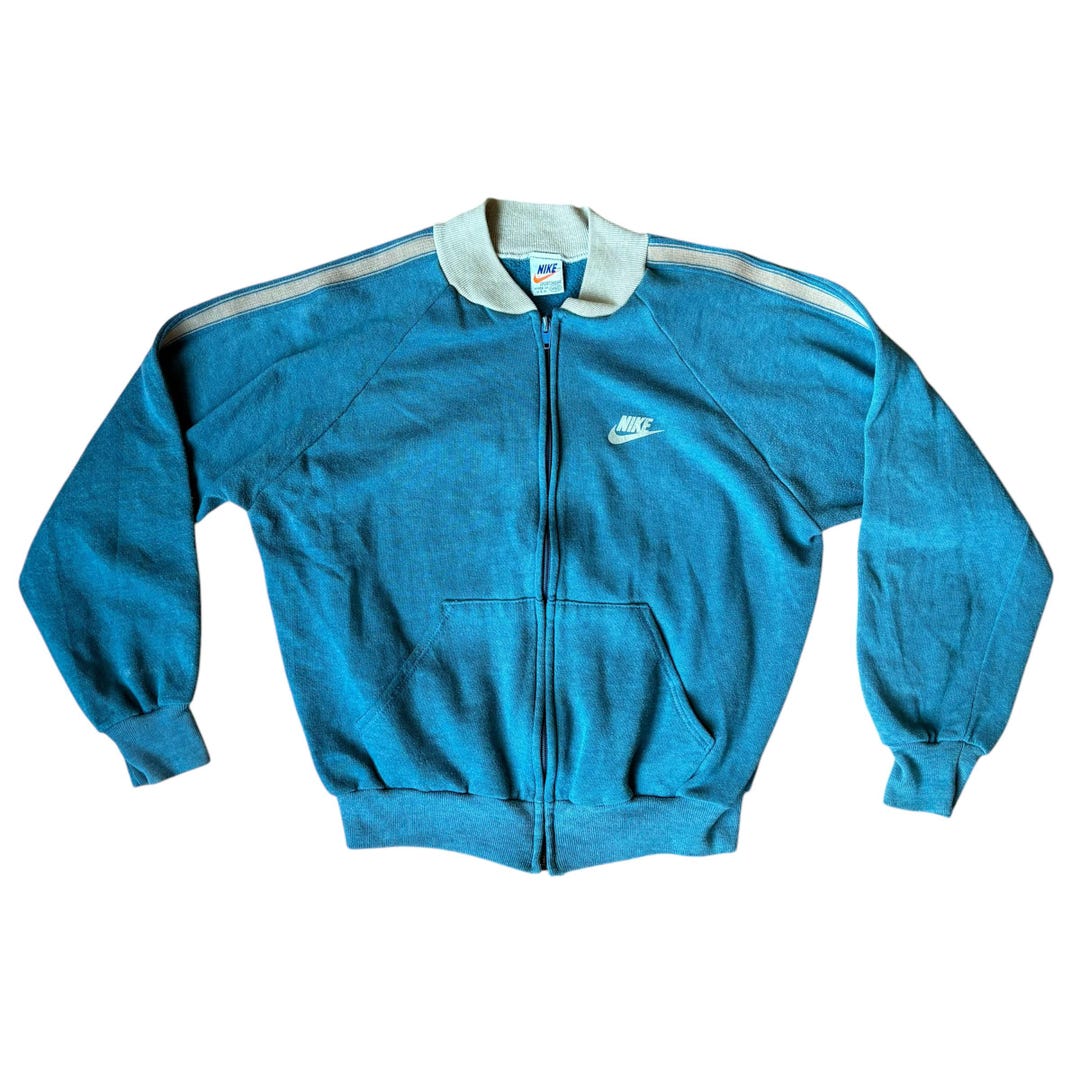 Vintage Nike Track Jacket 70s 80s Full Zip Size Medium - Etsy