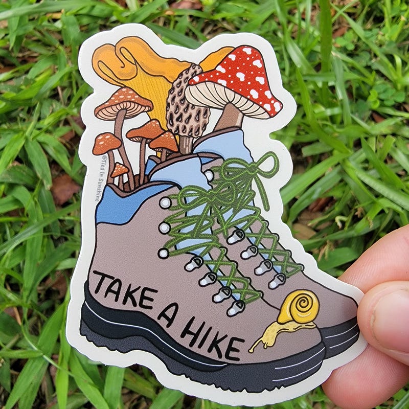 Hiking Sticker - Etsy
