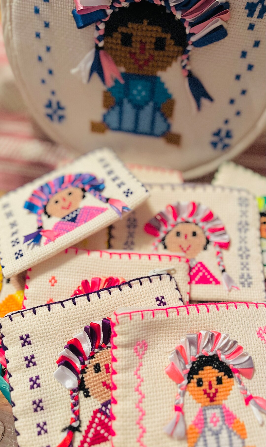Lele Doll Cross Stitch Coin Pouch - Etsy