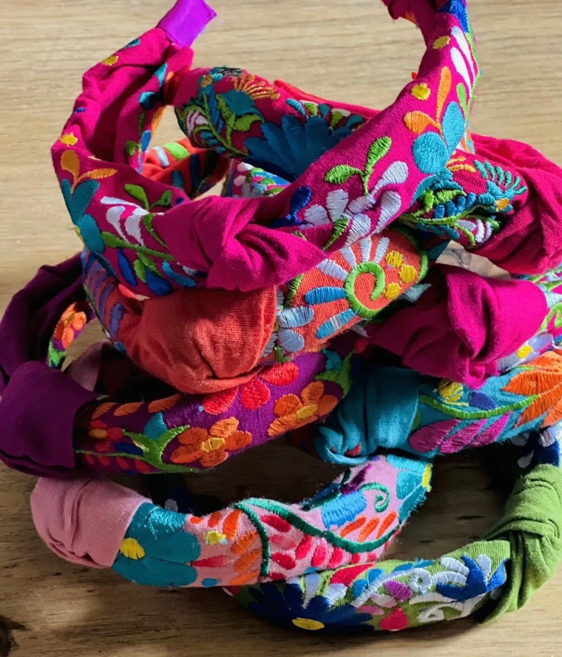 Floral Embroidered Artesanal Head Bands - Etsy