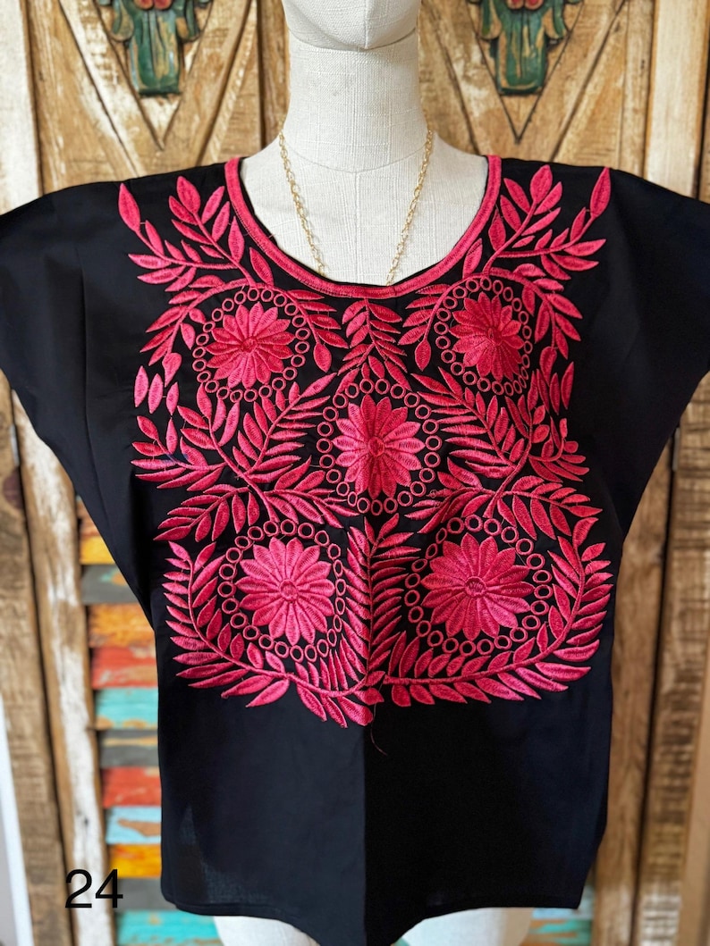 Huipiles De Juchitán Oaxaca/ Mexican Huipil Embroidered Blouse - Etsy