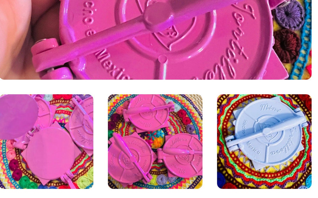 Pink Mini Toy Mexican Tortilla Maker - Tortilladora - Tortilla Press ...