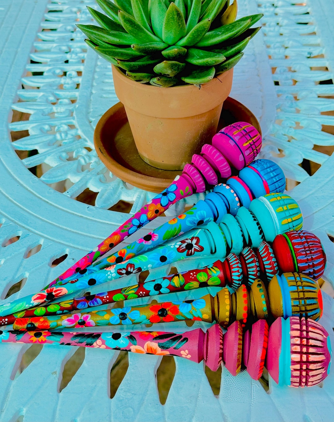 Mexican Molinillo, Handpainted Mexican Grinder, Mexican Whisk, Mexican ...
