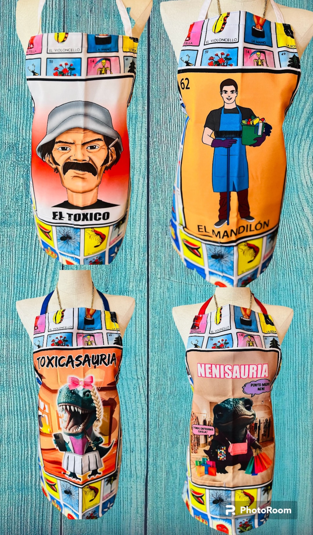 Mexican Loteria Apron, Mandil Tradicional Mexicano, Traditional Apron ...