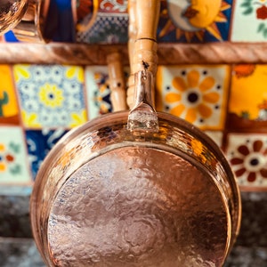 Set of 3 Handmade Copper Pan Set. Mexican Pans. Manually - Etsy
