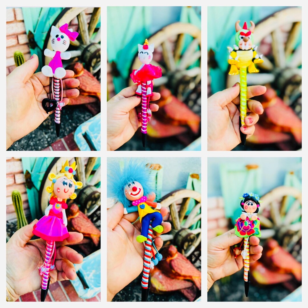 Clay Handcrafted Character Figurine Artesanal Pen - Etsy