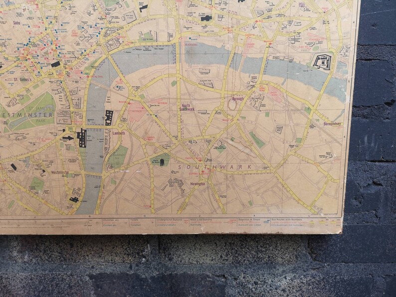 Vintage 1970s Map of London by Geographers Map Co Ltd - Etsy UK