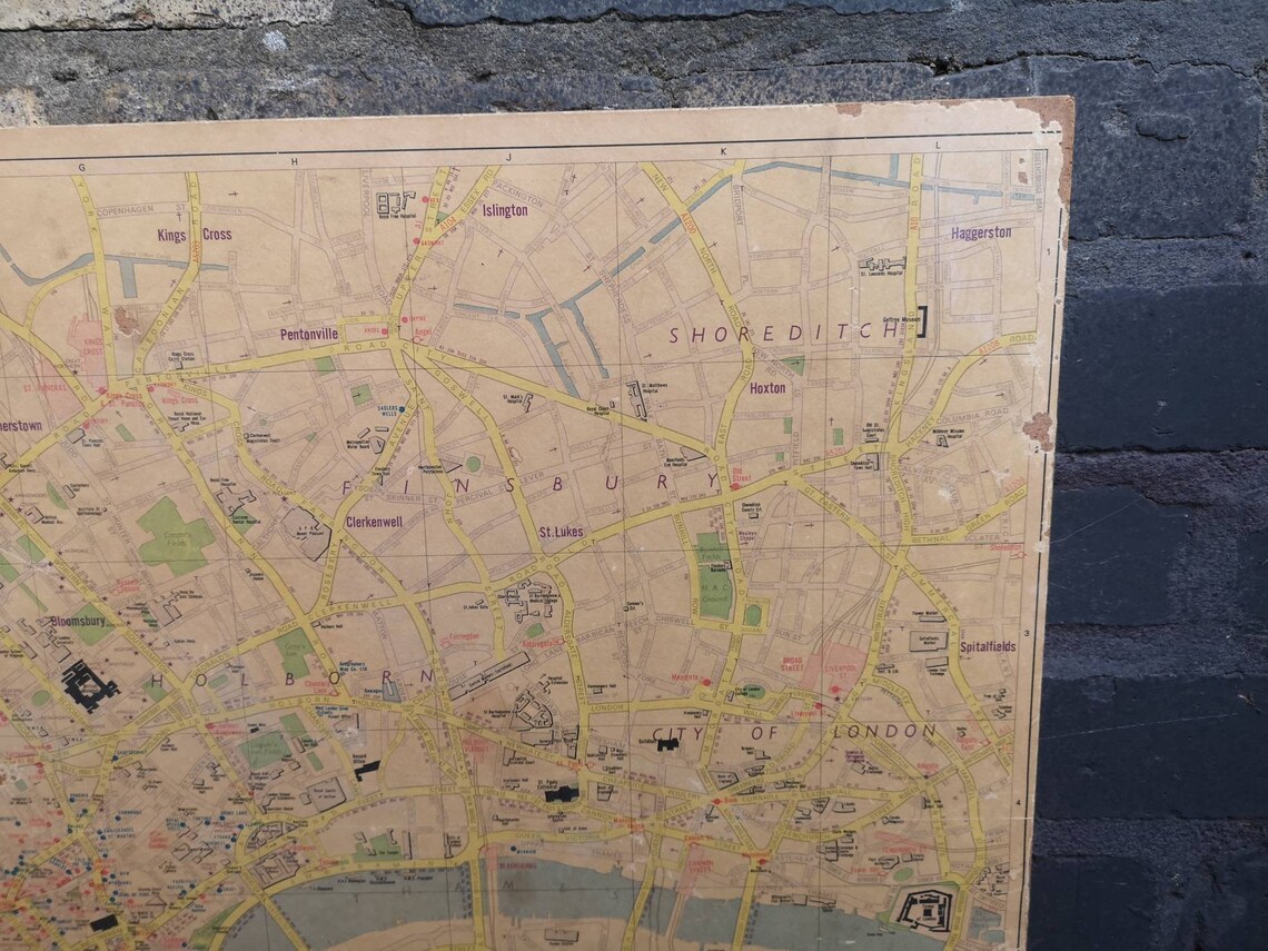 Vintage 1970s Map of London by Geographers Map Co Ltd - Etsy UK