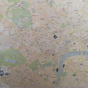 Vintage 1970s Map of London by Geographers Map Co Ltd - Etsy UK