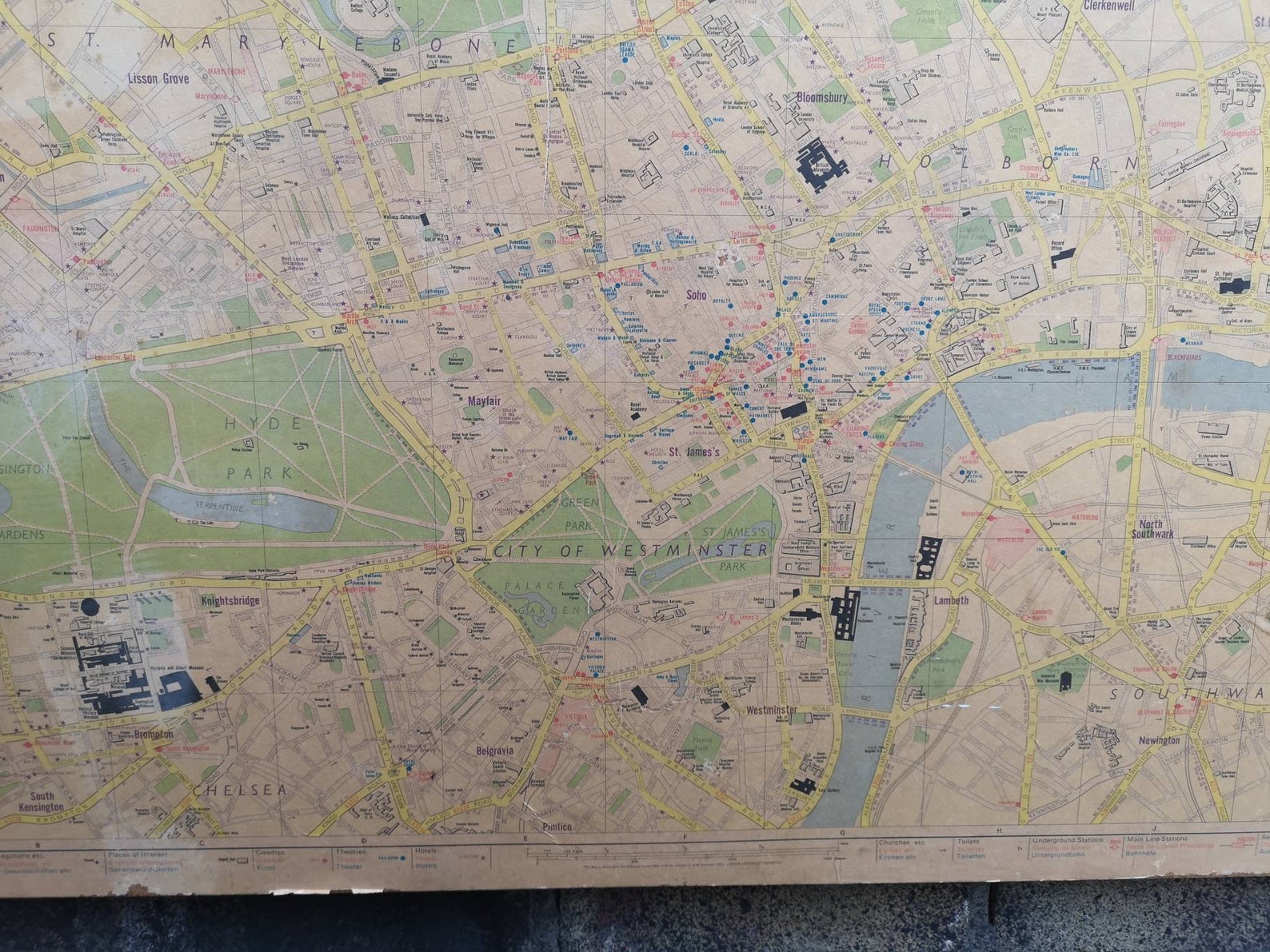 Vintage 1970s Map of London by Geographers Map Co Ltd - Etsy UK