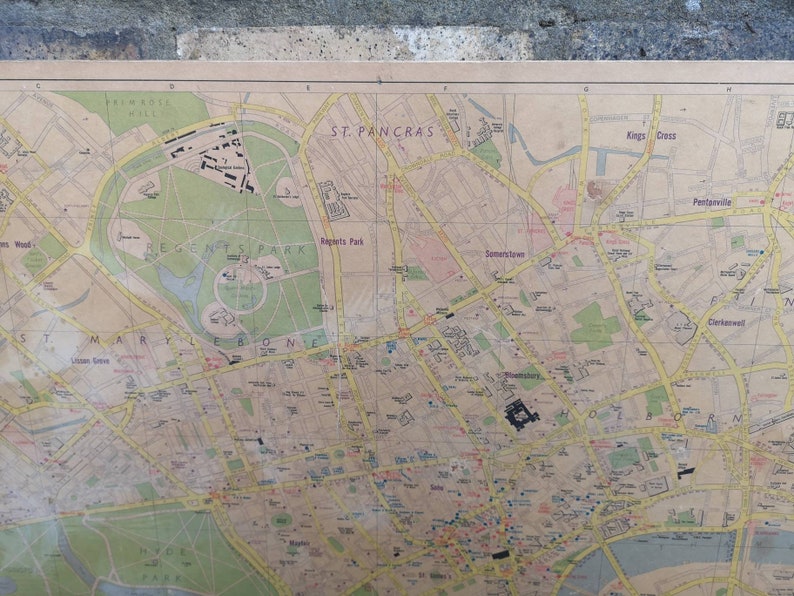 Vintage 1970s Map of London by Geographers Map Co Ltd - Etsy UK