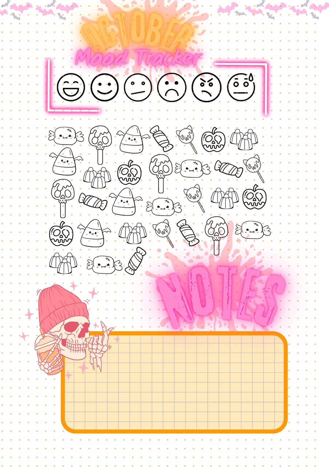 October Mood Tracker Printable | Halloween Mood Tracker | Digital ...