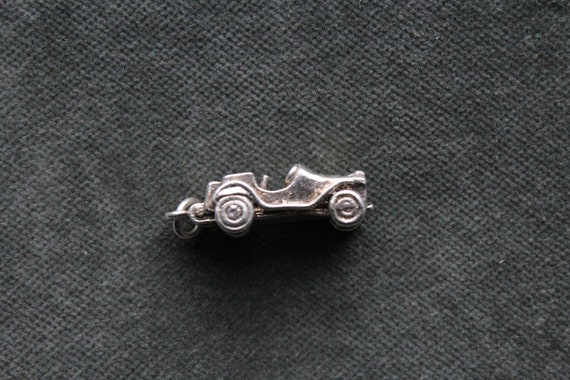Vintage silver charm of antique car ~ motor vehicle ~… - Gem