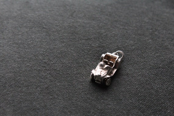 Vintage silver charm of antique car ~ motor vehicle ~… - Gem