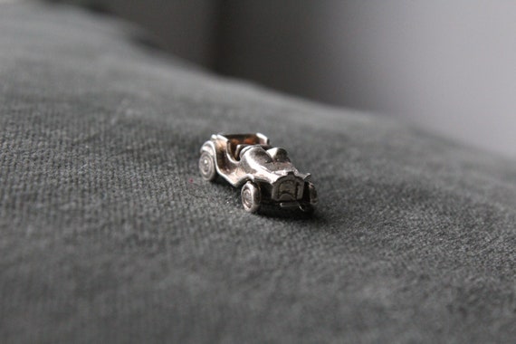 Vintage silver charm of antique car ~ motor vehicle ~… - Gem