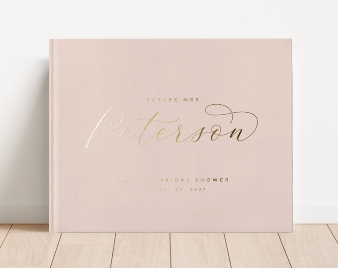 Bridal Shower Guest Book. Bridal Shower Ideas. From Miss to Mrs. Bridal Shower Gift. Bridal ...