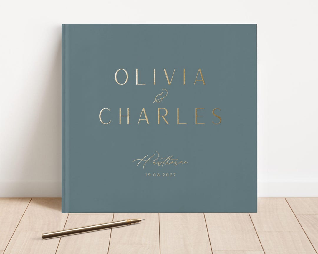 Personalized Wedding Guest Book - Custom Guestbook for Reception ...