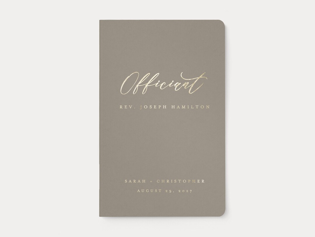 Custom Officiant Book. Personalized Ceremony Book. Officiant Gift Idea ...